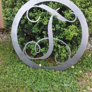 28 Inch Circle Monogram Metal Sign 28 Inch-round Monogram Metal Sign ...