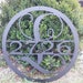 24 Inch Circle Monogrammed Metal Sign With House Number, Monogrammed ...