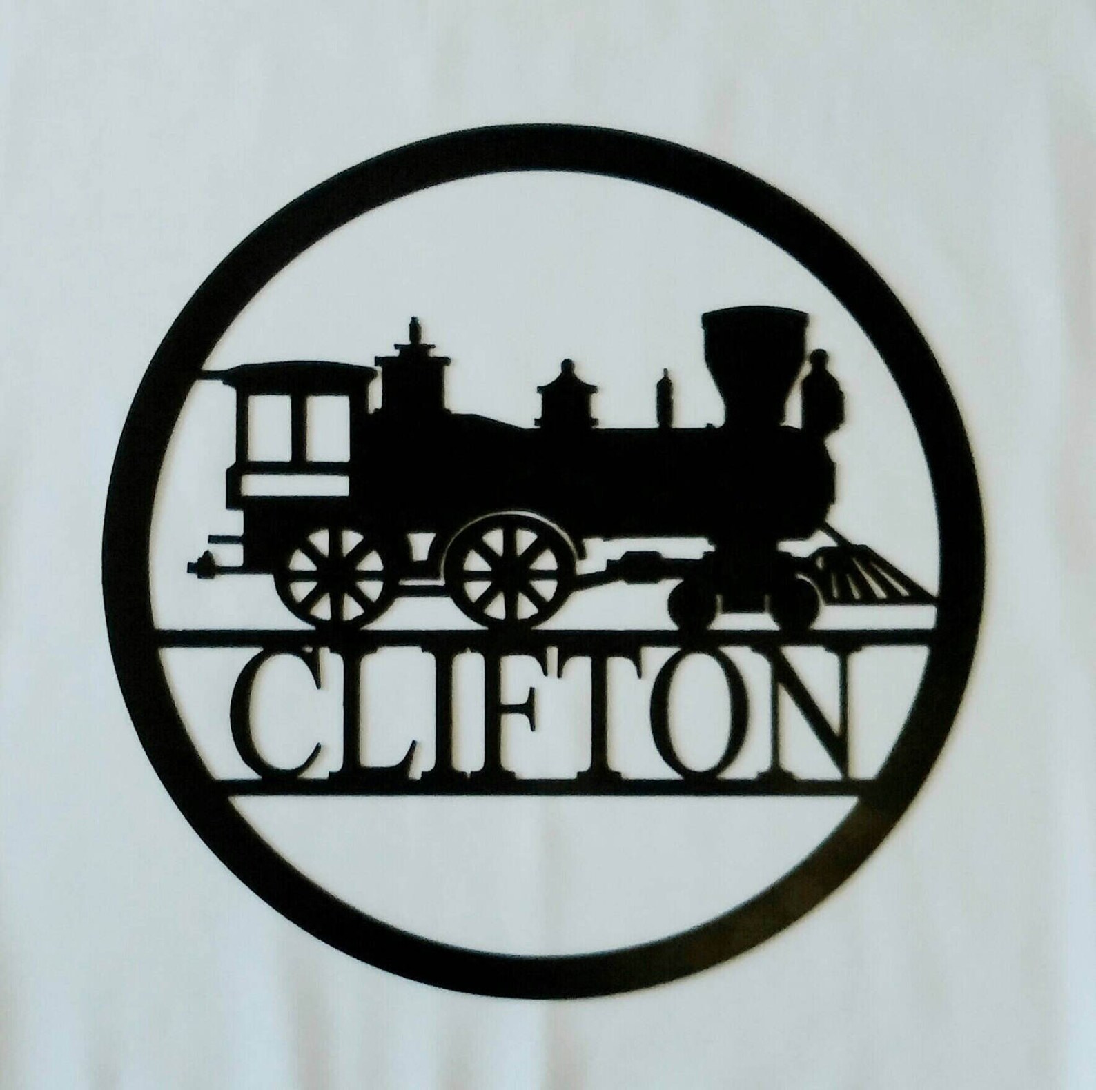 20 Inch Customized Train Sign With Family Name Metal Train - Etsy