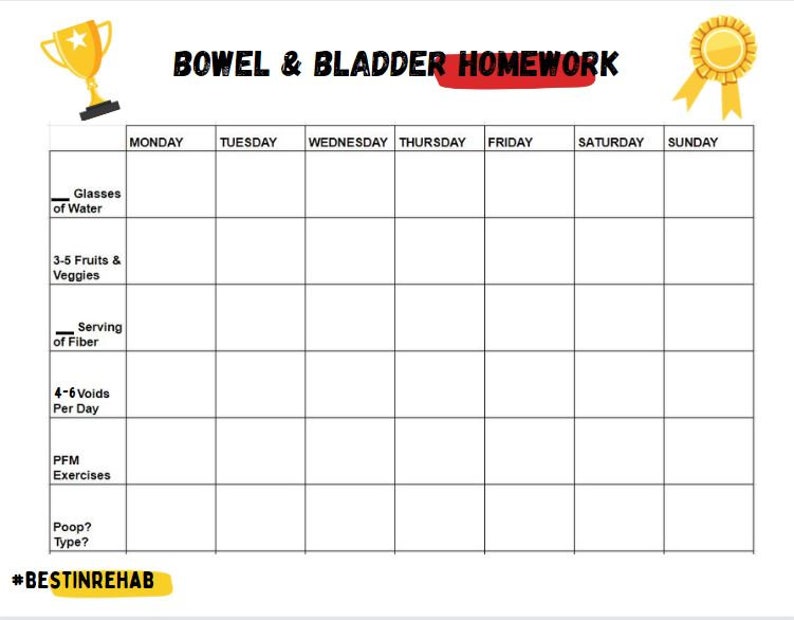 Bowel and Bladder Success Materials - Etsy