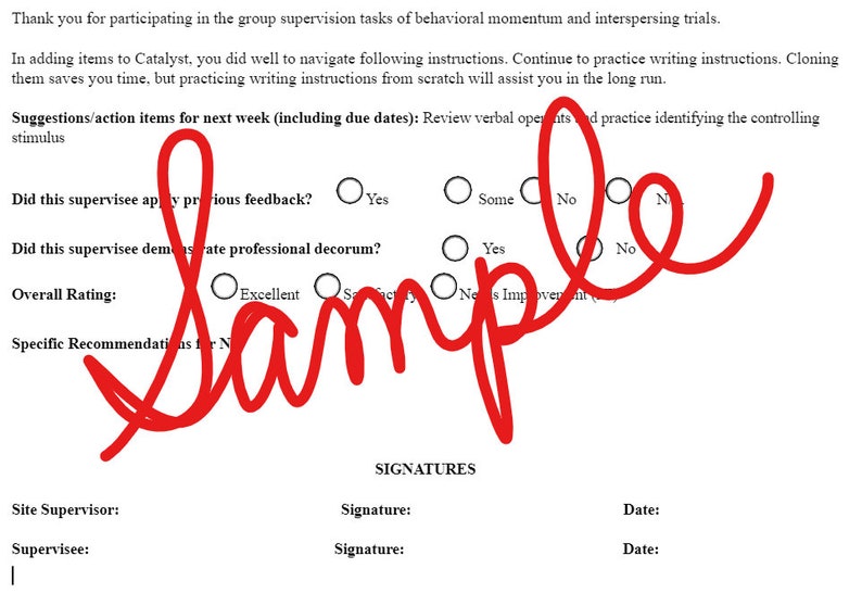 BCBA Supervision Packet for RBT Supervision - Etsy