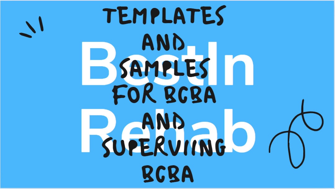 Customizable (EDITABLE) Templates and Samples for a BCBA or Supervising ...