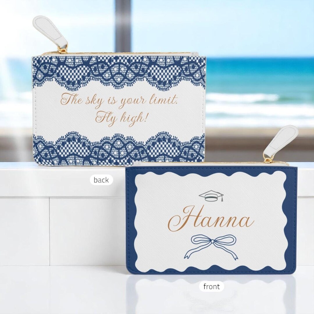Personalized Graduation Wallet Purse, Elegant Gift With Name and ...