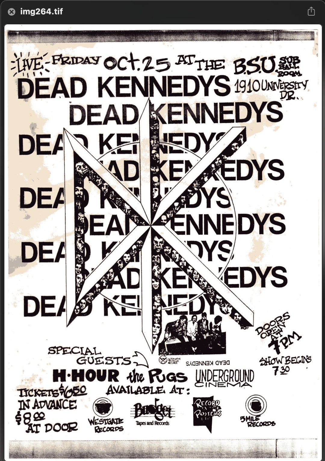 RARE HQ .png Flyer A4 Poster Xerox 198? Original Punk USA Hardcore Dead ...