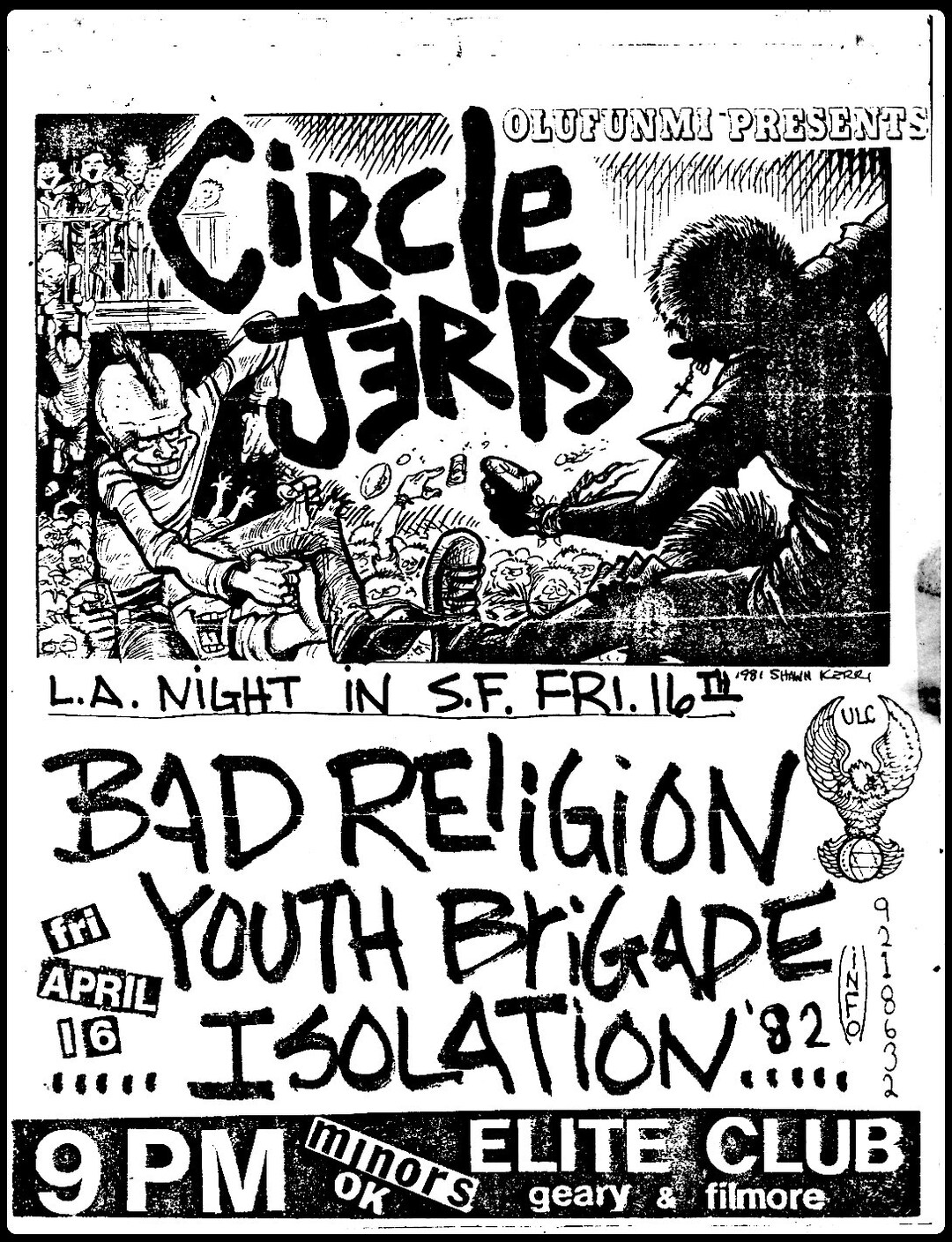 RARE Flyer A4 Poster Xerox 1982 (?) Original Punk USA Hardcore Circle ...