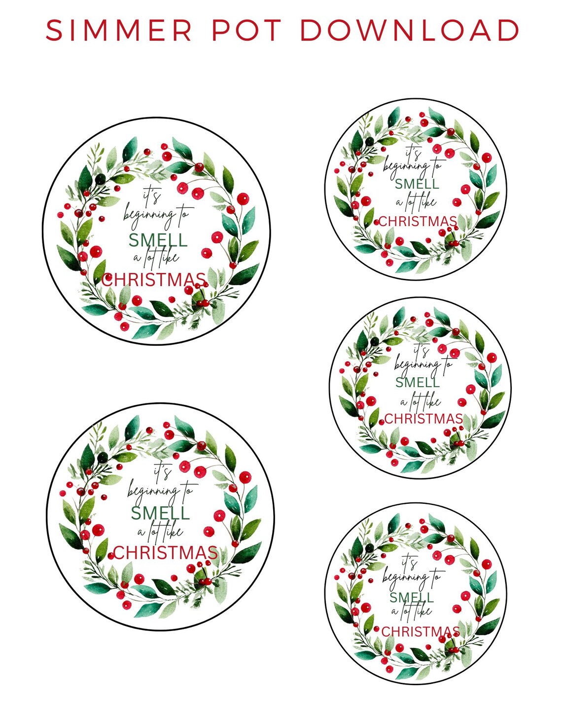 Holiday Simmer Pot | Printable Recipe, Mason Jar Lid Label & Recipe ...