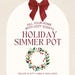Holiday Simmer Pot | Printable Recipe, Mason Jar Lid Label & Recipe ...