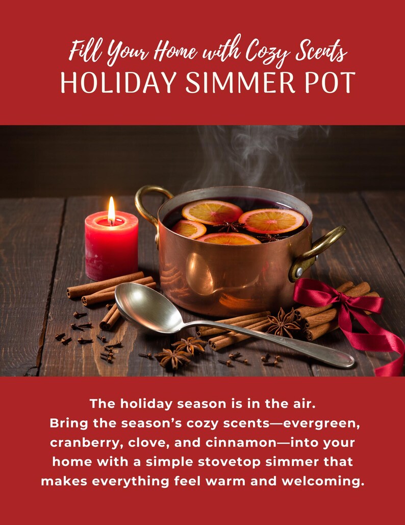 Holiday Simmer Pot | Printable Recipe, Mason Jar Lid Label & Recipe ...