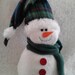 Plush Roly Poly Snowman: Holiday Cotton Decor - Etsy