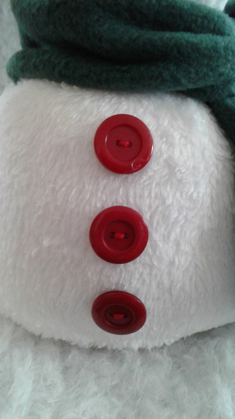 Plush Roly Poly Snowman: Holiday Cotton Decor - Etsy
