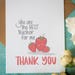 Thank You Card for Favorite Teacher - Kindergarden, Elementary, 1st 2nd ...