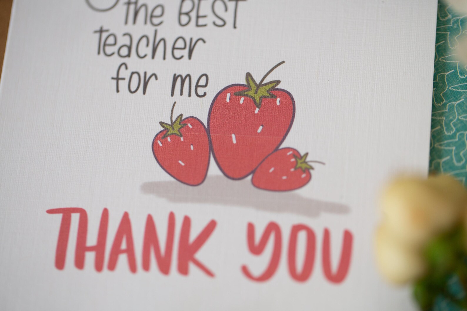Thank You Card for Favorite Teacher - Kindergarden, Elementary, 1st 2nd ...