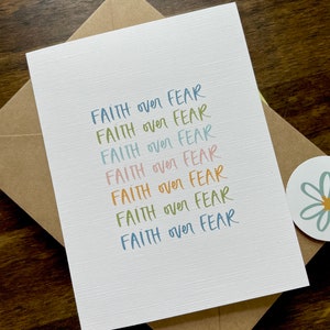 Faith Over Fear - Encouraging Christian Faith Bible Verse Cards During ...