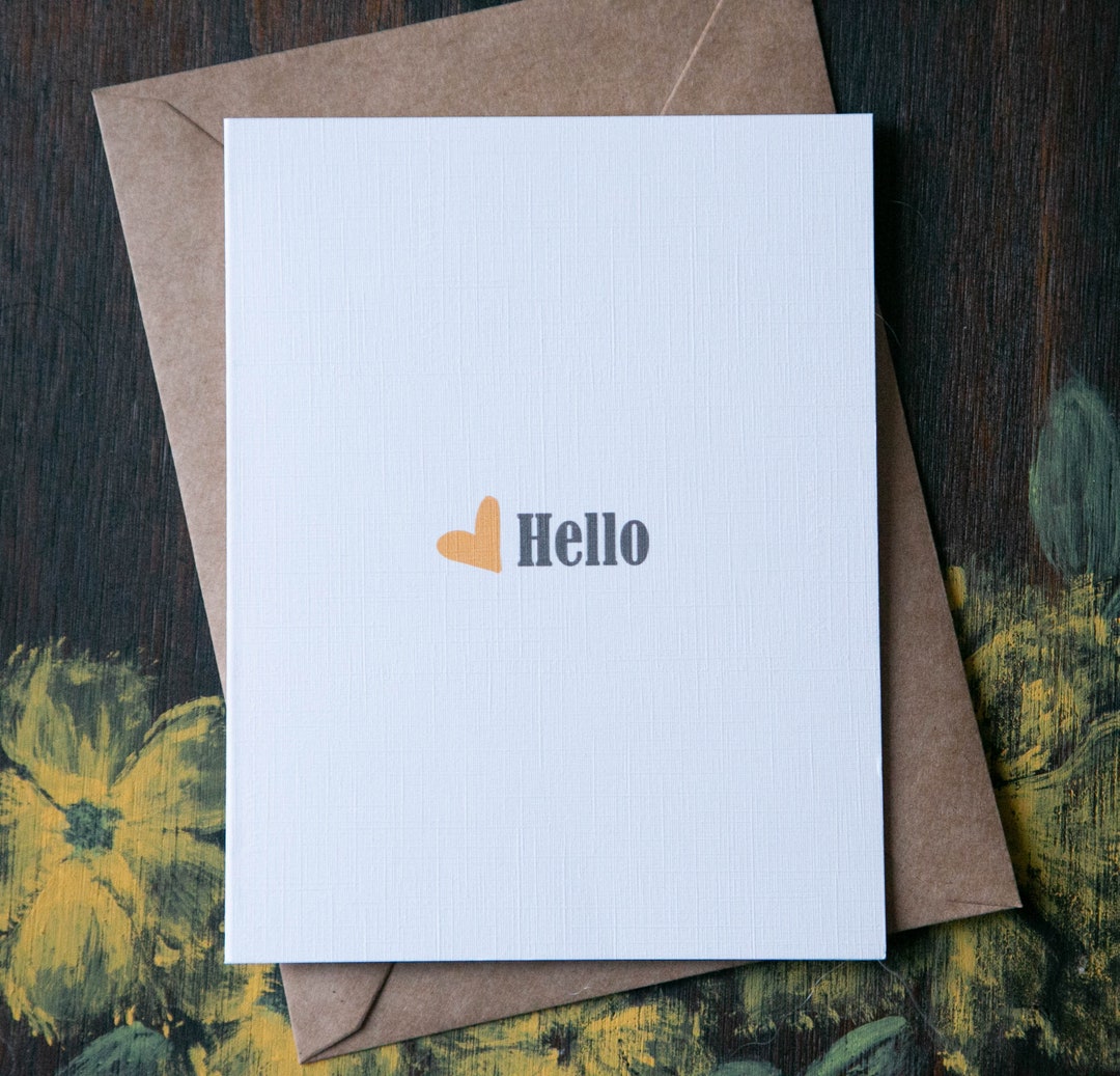 Hello Greeting Cards - 8 Pack - Etsy