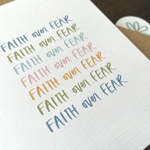 Faith Over Fear - Encouraging Christian Faith Bible Verse Cards During ...