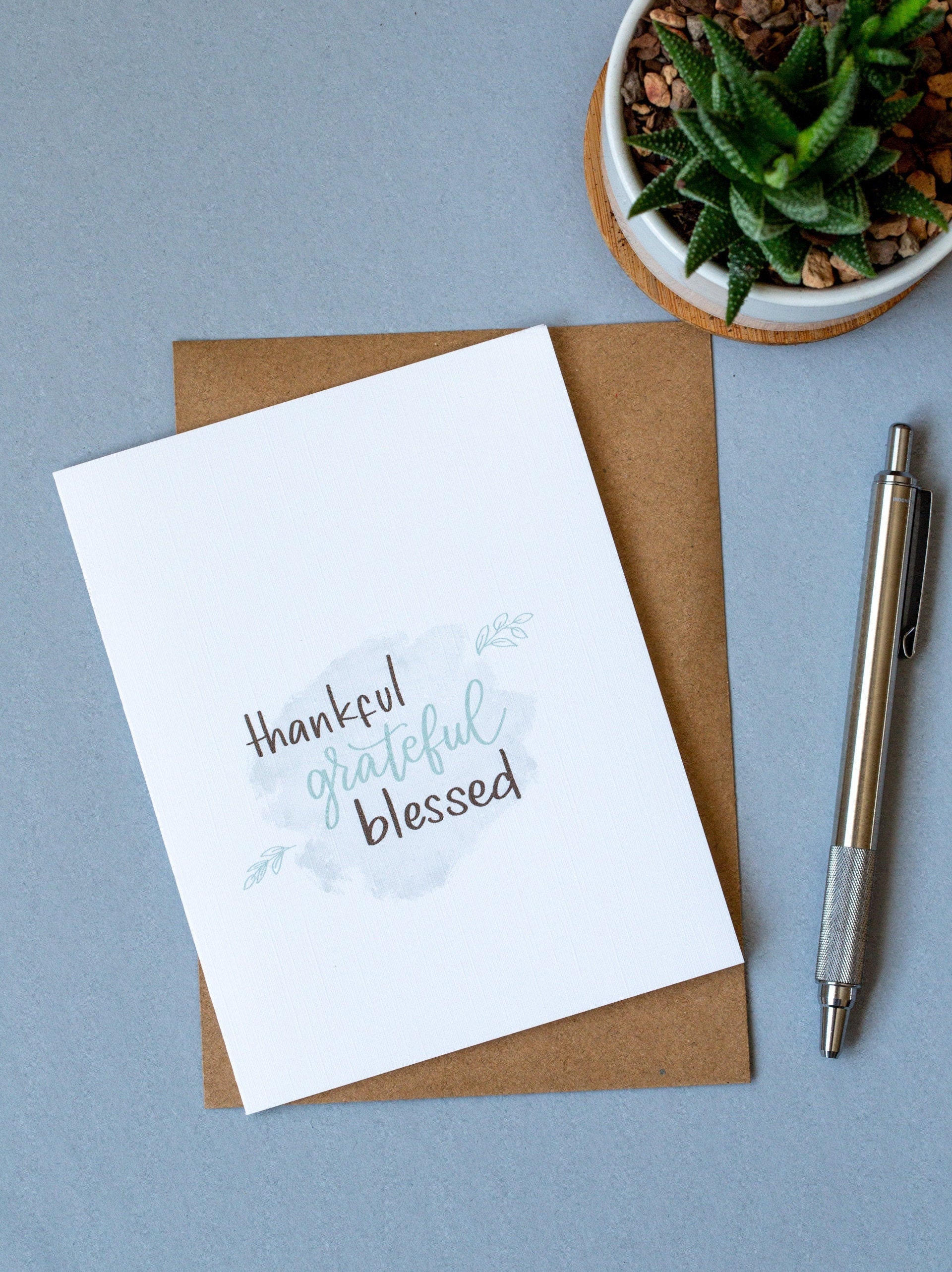 Thankful Grateful Blessed - Friendship Encouragement Cards for Women ...