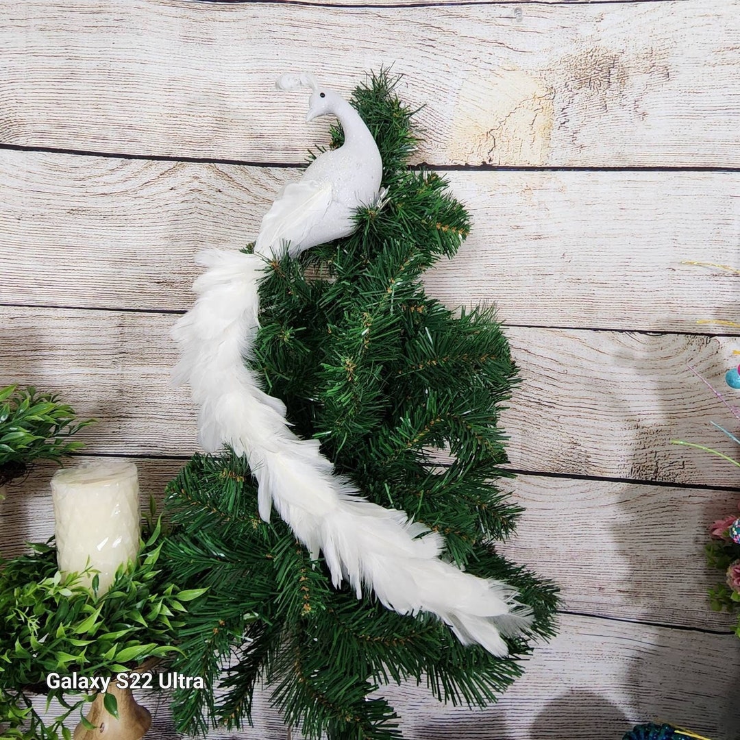 20 White Peacock Decorative Christmas Tree Topper - Etsy