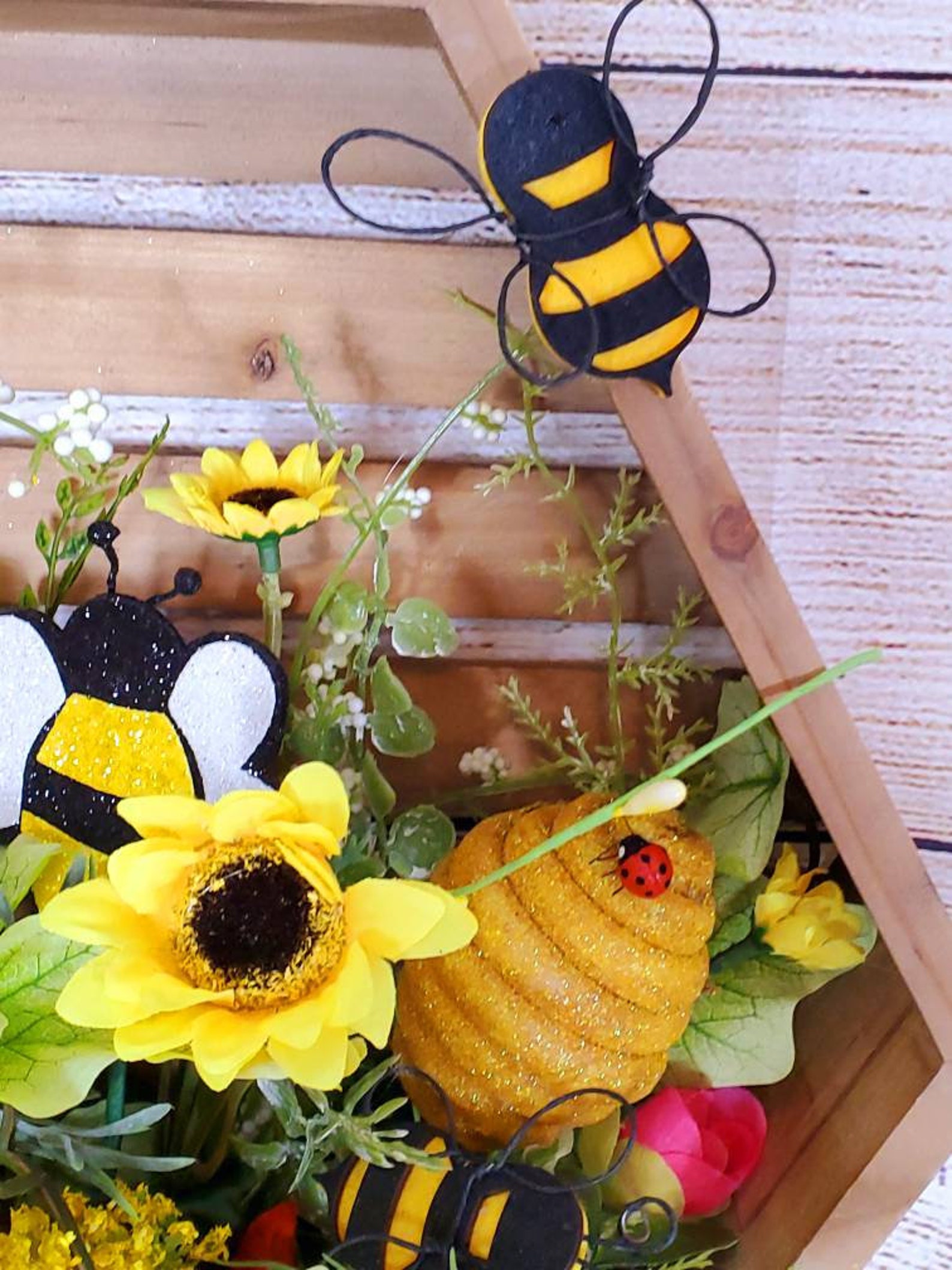 Wooden Bumble Bee Wall Decor Bumble Bee Accent Home Decor | Etsy