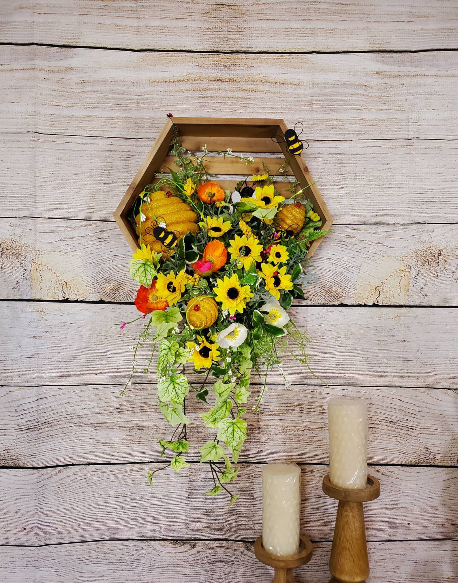 Wooden Bumble Bee Wall Decor Bumble Bee Accent Home Decor | Etsy