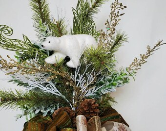 Polar Bear Tree Topper - Etsy