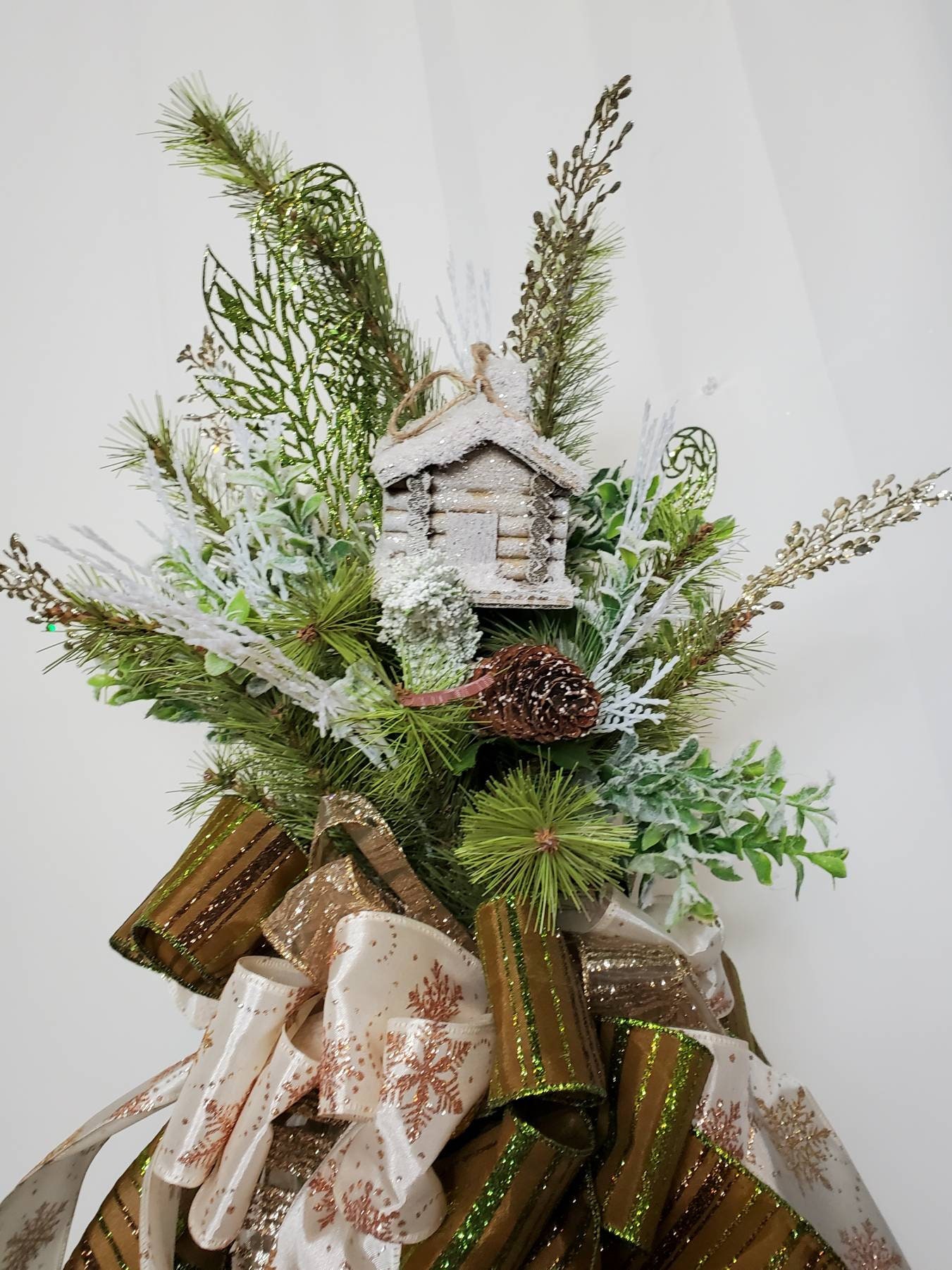 Woodland Polar Bear Christmas Tree Topper Woodland Holiday - Etsy