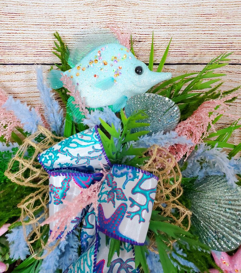 Nautical Beach Natural Wreath Nautical Fish Wreath - Etsy