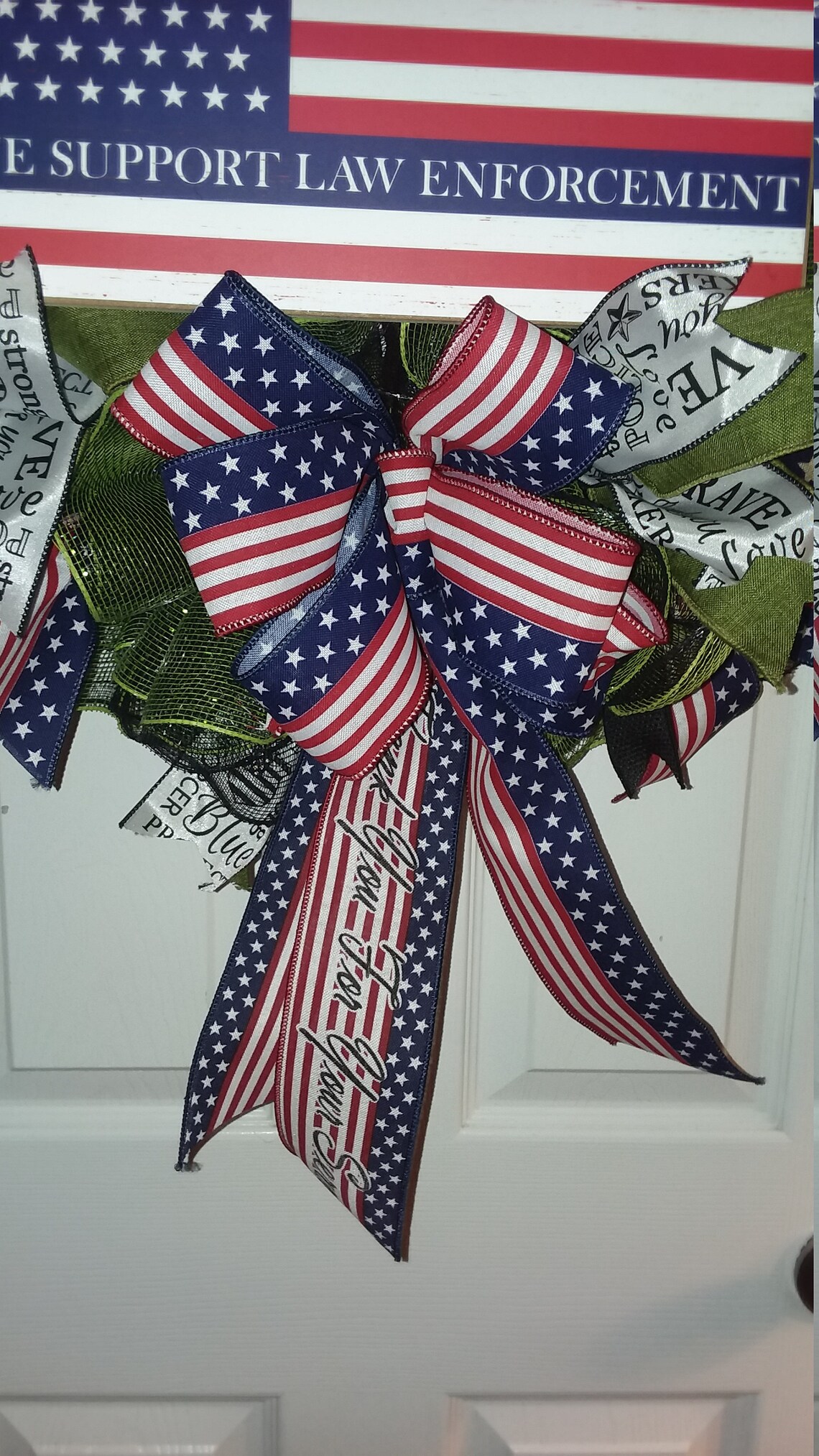 Police Front Door Wreath Police Officer Wreath Law | Etsy