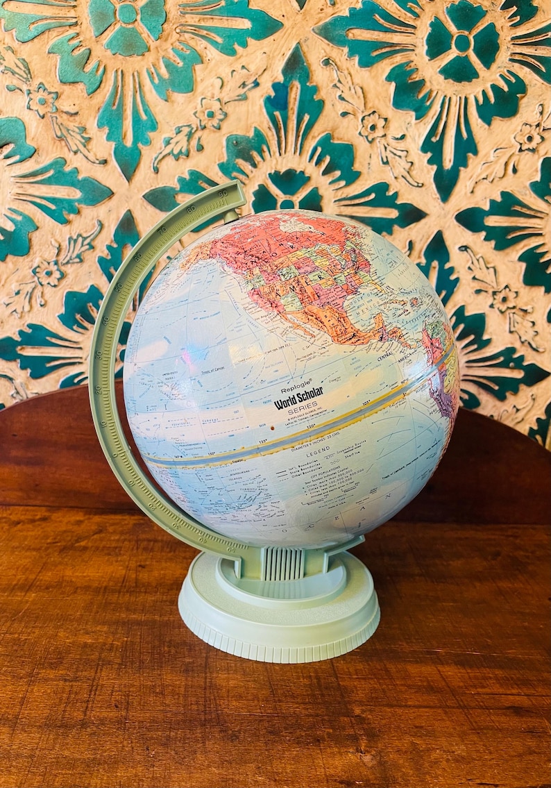 Vintage World Globe-size Medium - Etsy