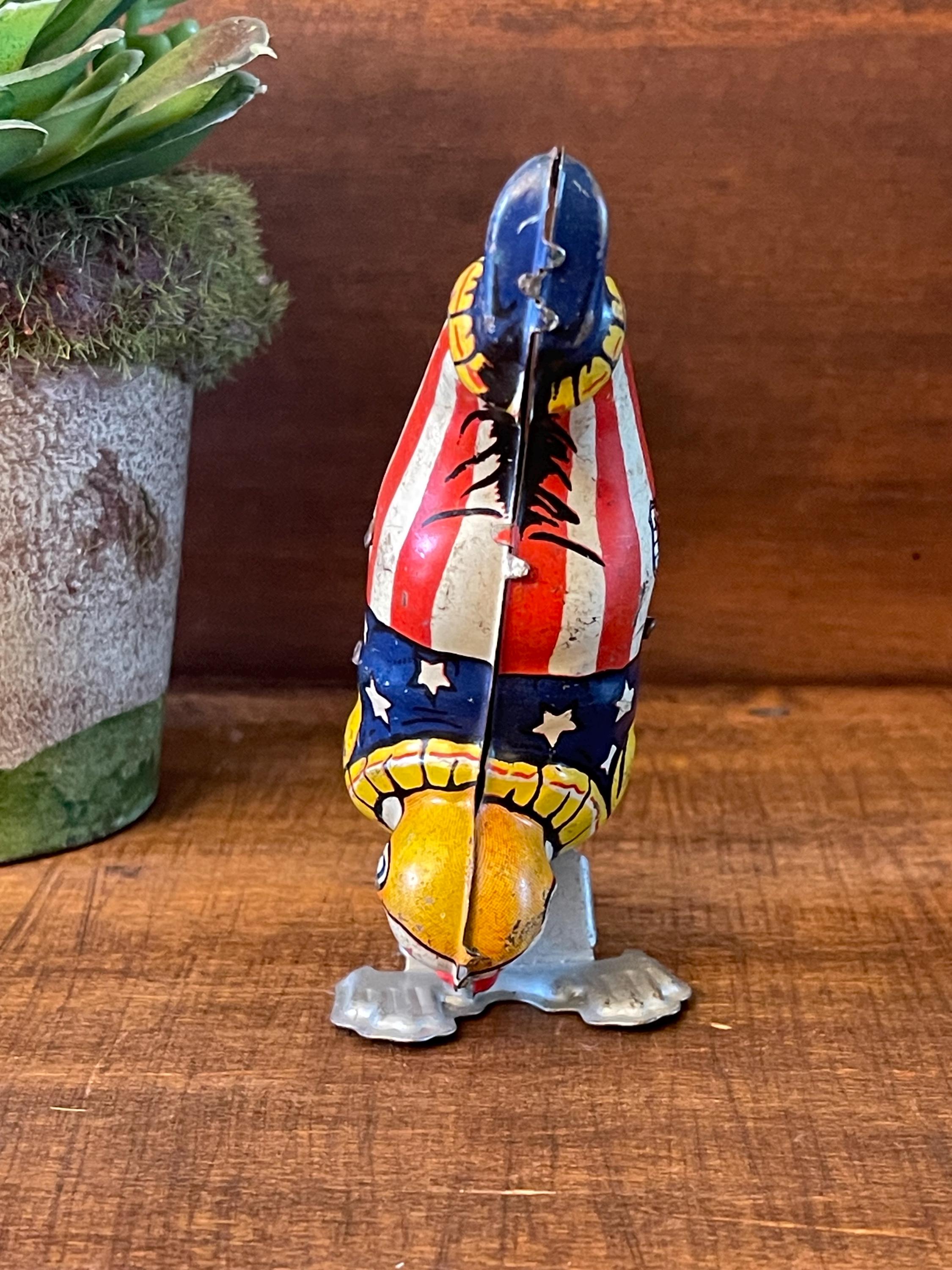 WORKS Vintage Tin Litho Wind up Clown Doing Handstand Toy Chein Walking ...
