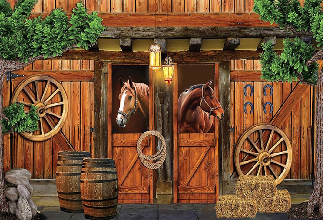 Wild West Cowboy Rustic Horse Farm Wood Barn Photography Studio ...