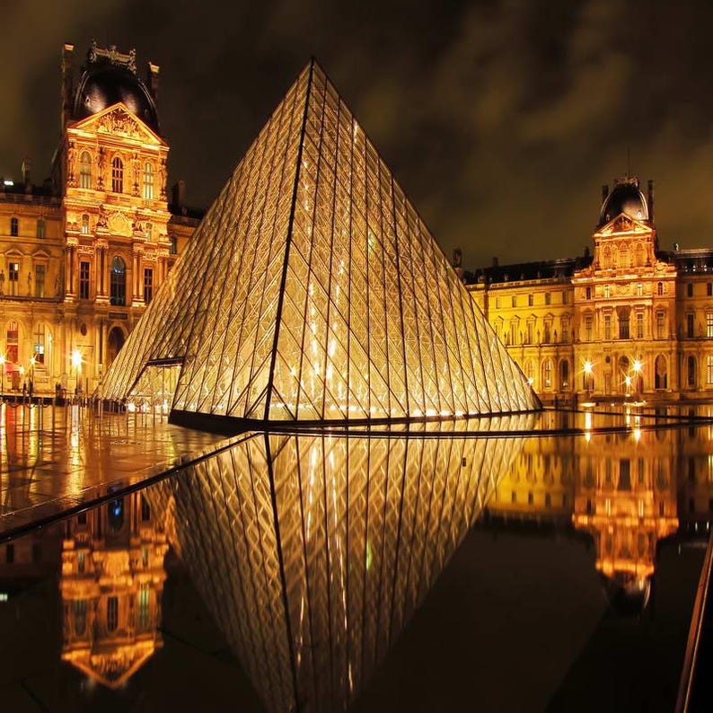 France Paris Glass Pyramid Louvre Photography Studio Backdrop ...