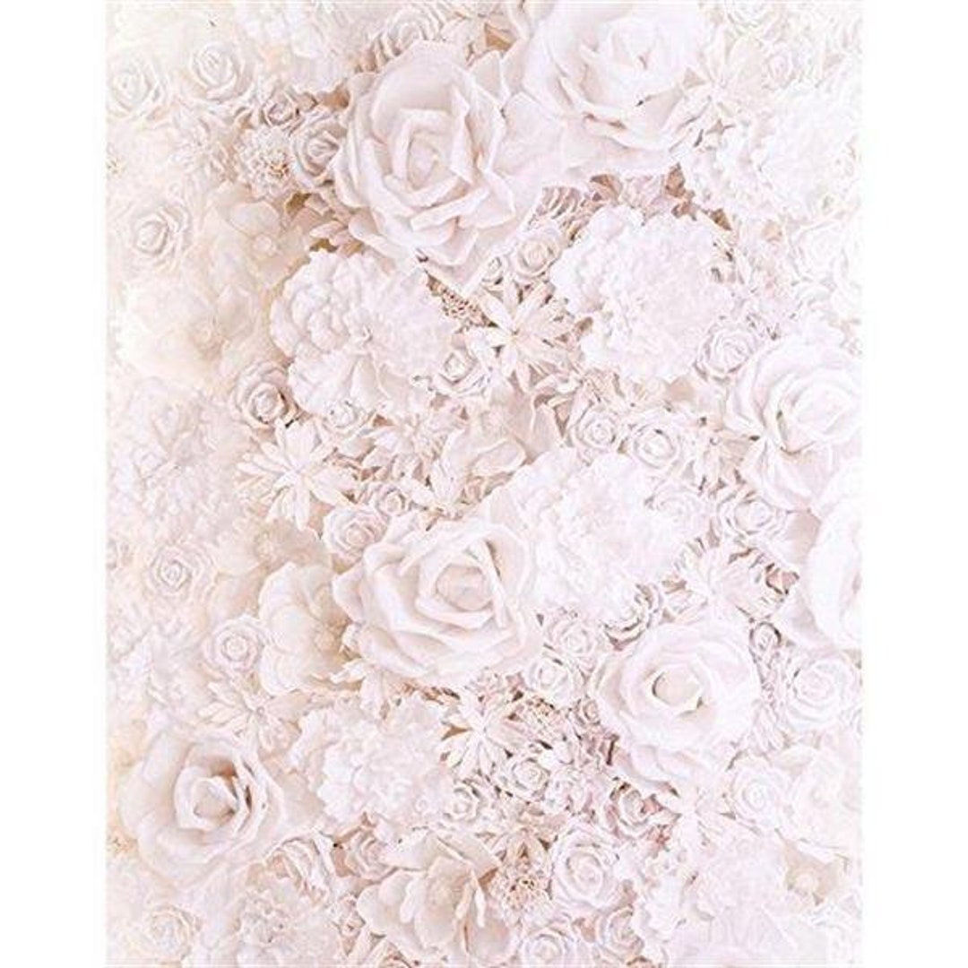 White Flower Rose Valentine Photography Studio Backdrop - Etsy