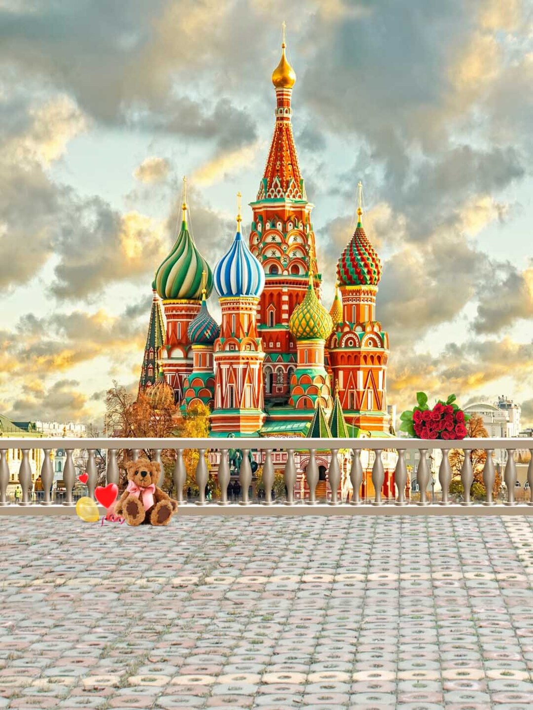 Vinyl Russia Red Square Kremlin Palace Photography Studio Backdrop ...