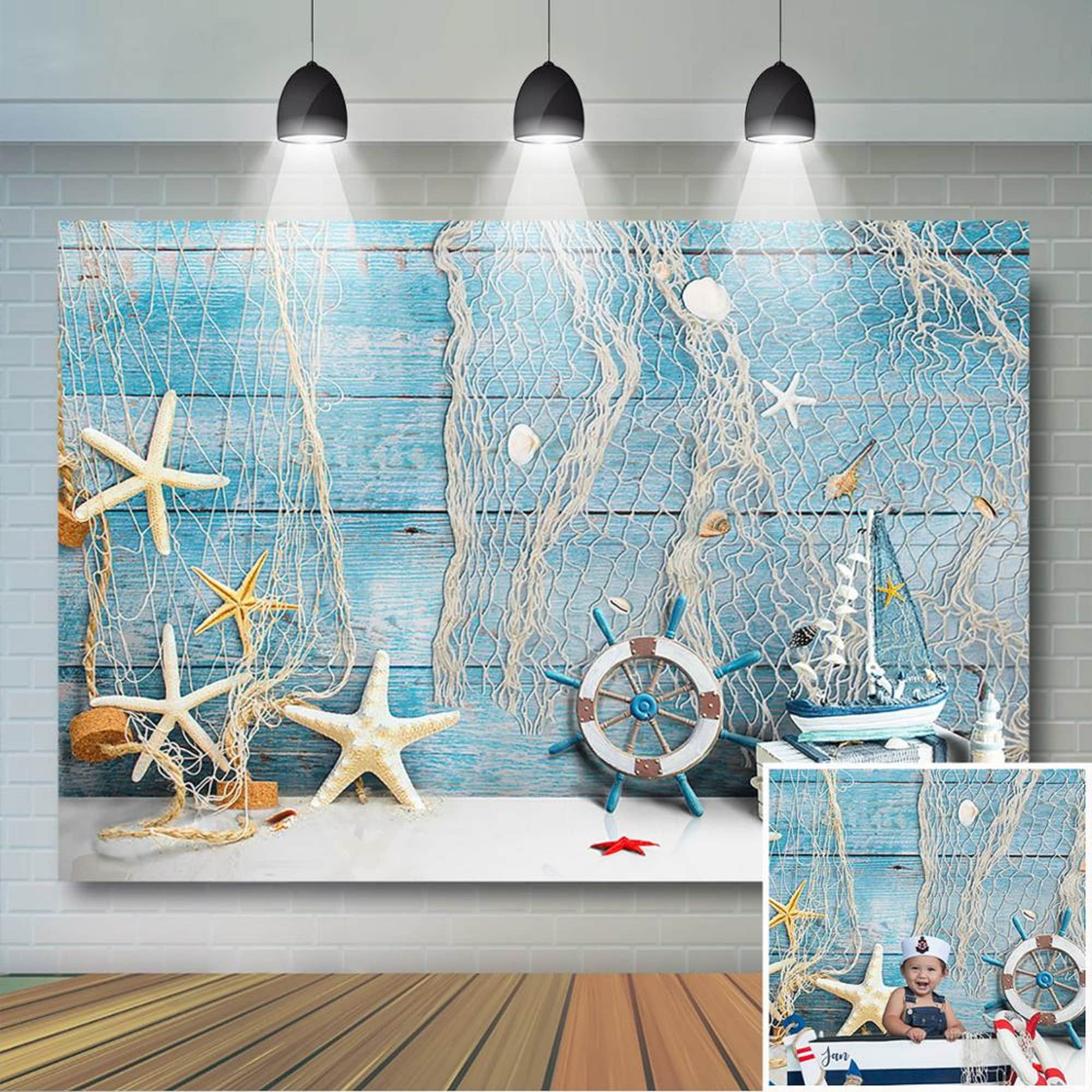 Nautical Rudder Starfish Fishing Net Sailor Board Photography - Etsy