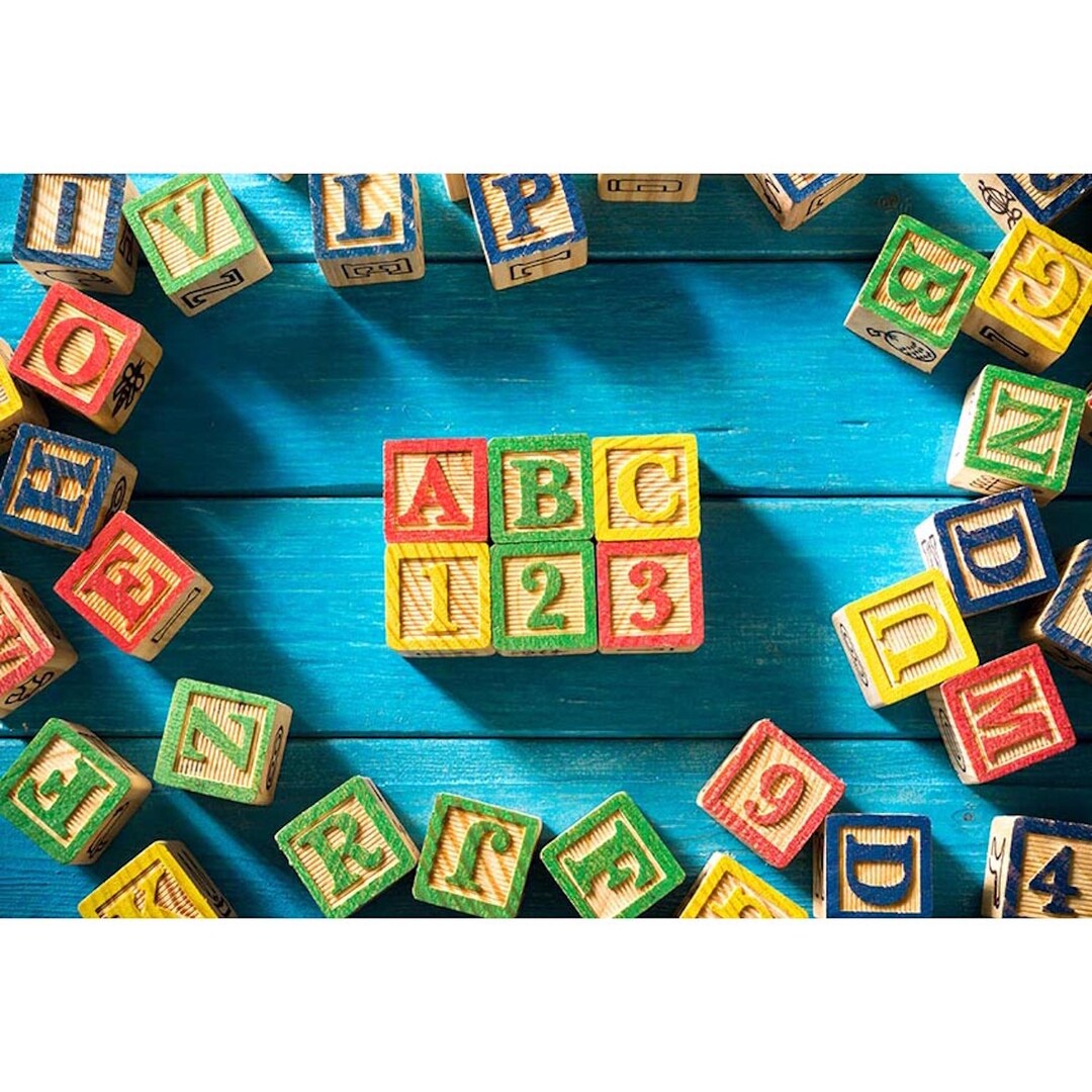 Letter Building Blocks Toy Photography Studio Backdrop Background ...