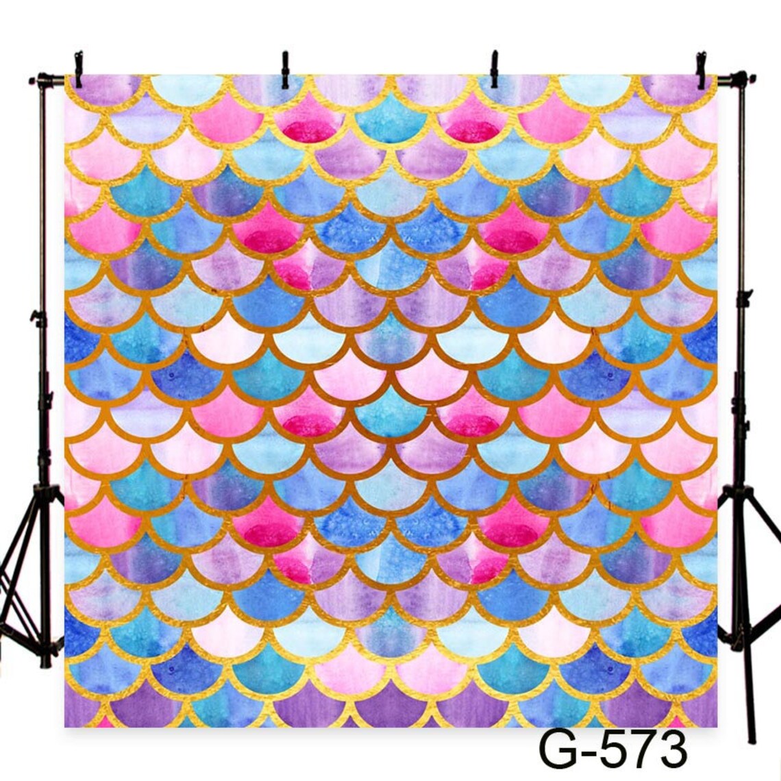 Vinyl Cartoon Mermaid Fish Scales Table Banner Photography - Etsy