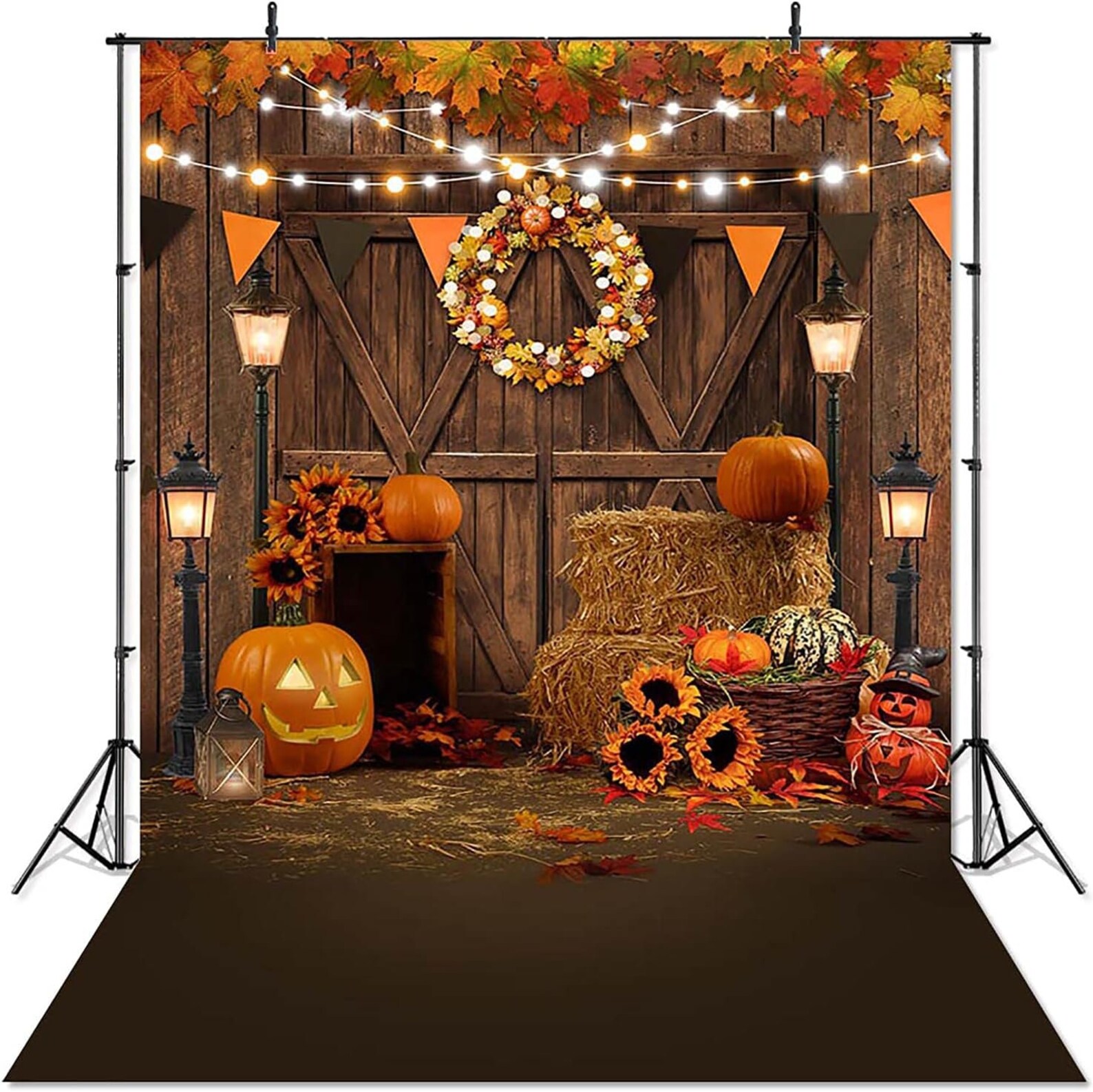 Autumn Pumpkin Harvest Barn Thanksgiving Wreath Garland Photography ...