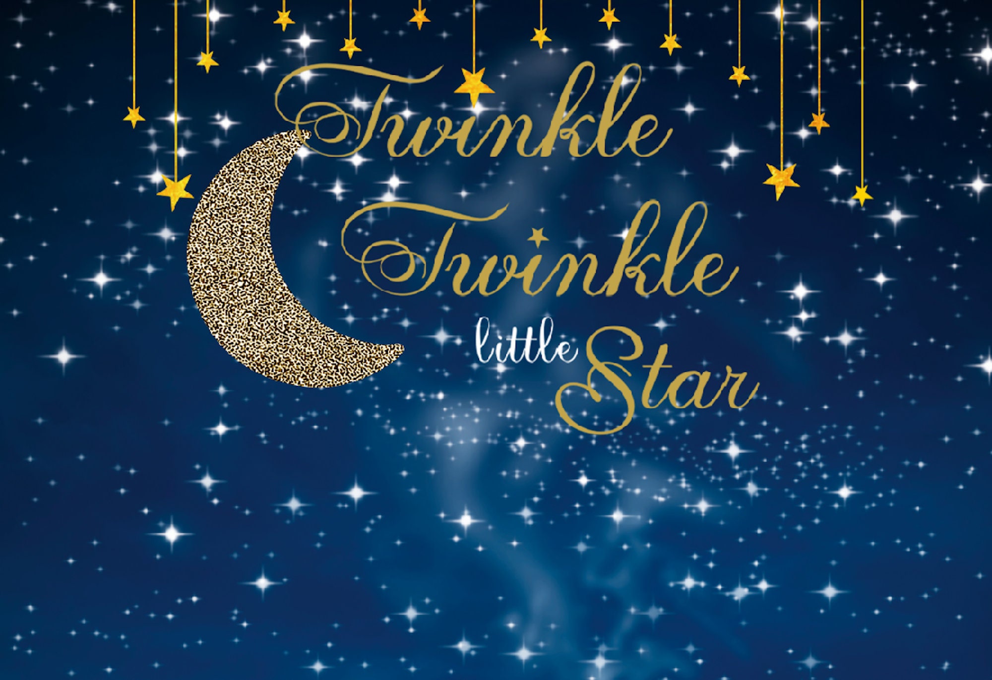 Twinkle Twinkle Little Star Moon Galaxy Space Glitter - Etsy Canada