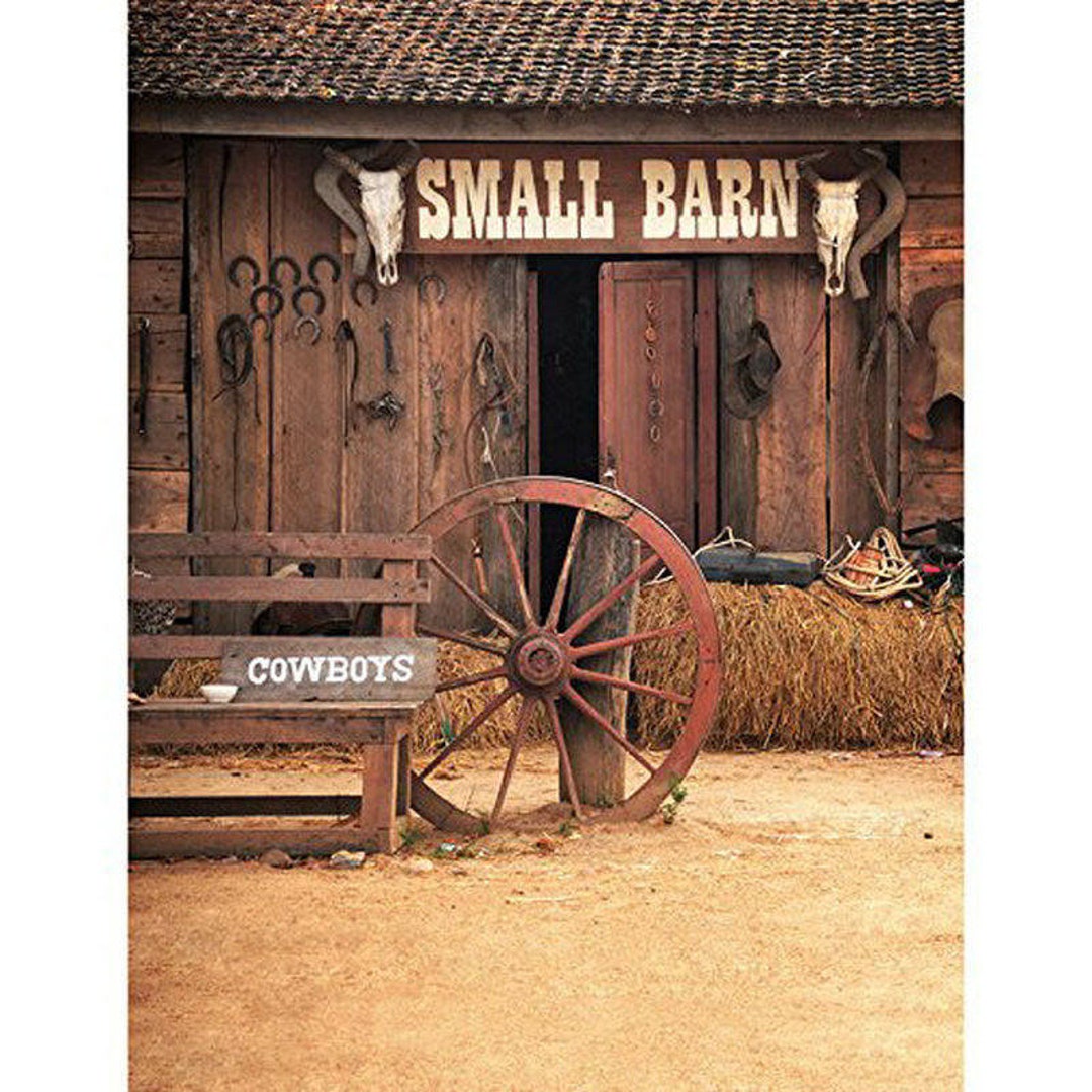 Vinyl Western Barn Cowboys Photography Studio Backdrop Background ...
