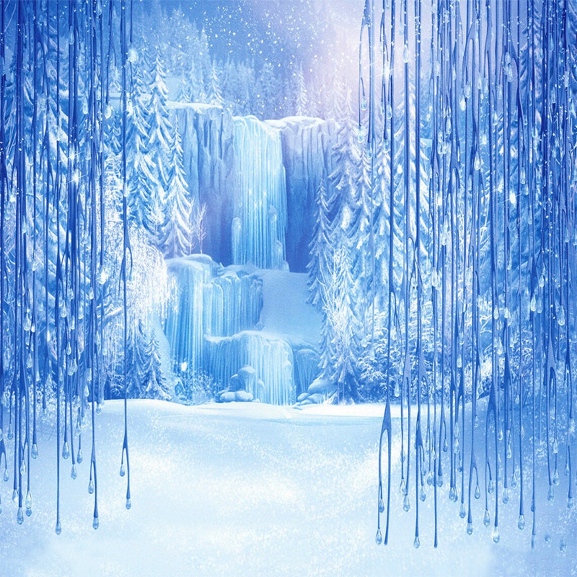 Vinyl Fairy Tale Snow Winter Waterfall Birthday Photography - Etsy