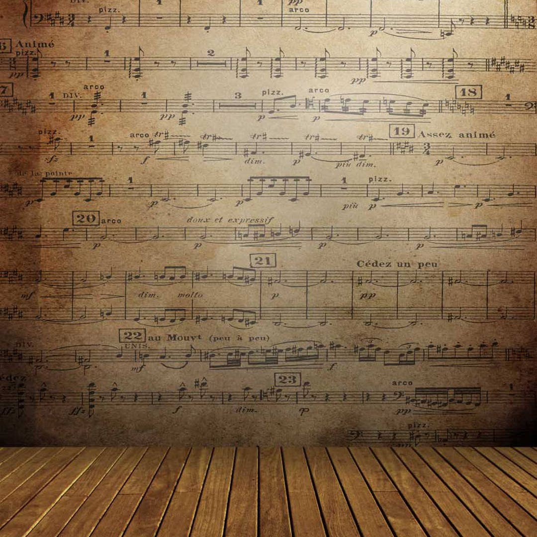 Music Score Notation Stave Staff Photography Studio Backdrop Background ...