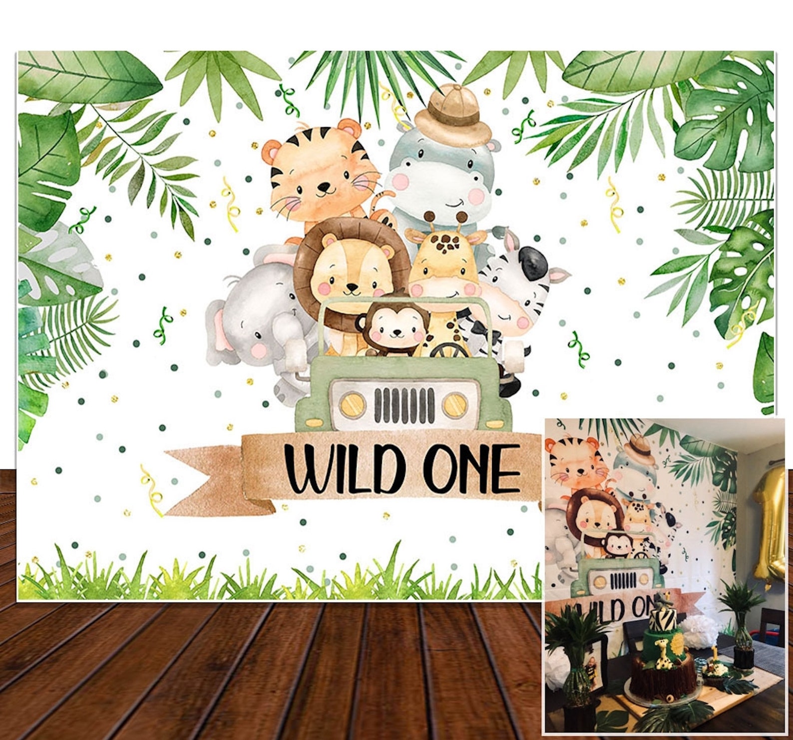 Wild One 1 Baby Birthday Party Animal Safari Photography | Etsy