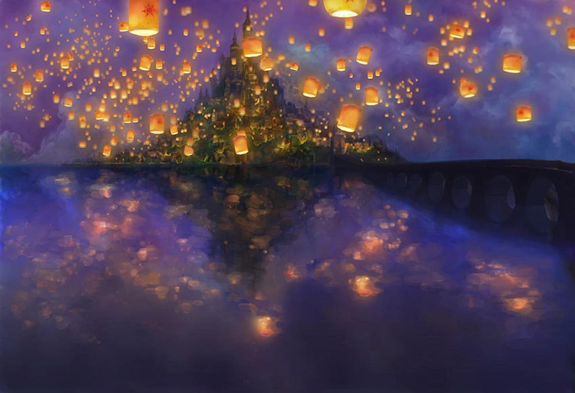 Tangled Background Lanterns