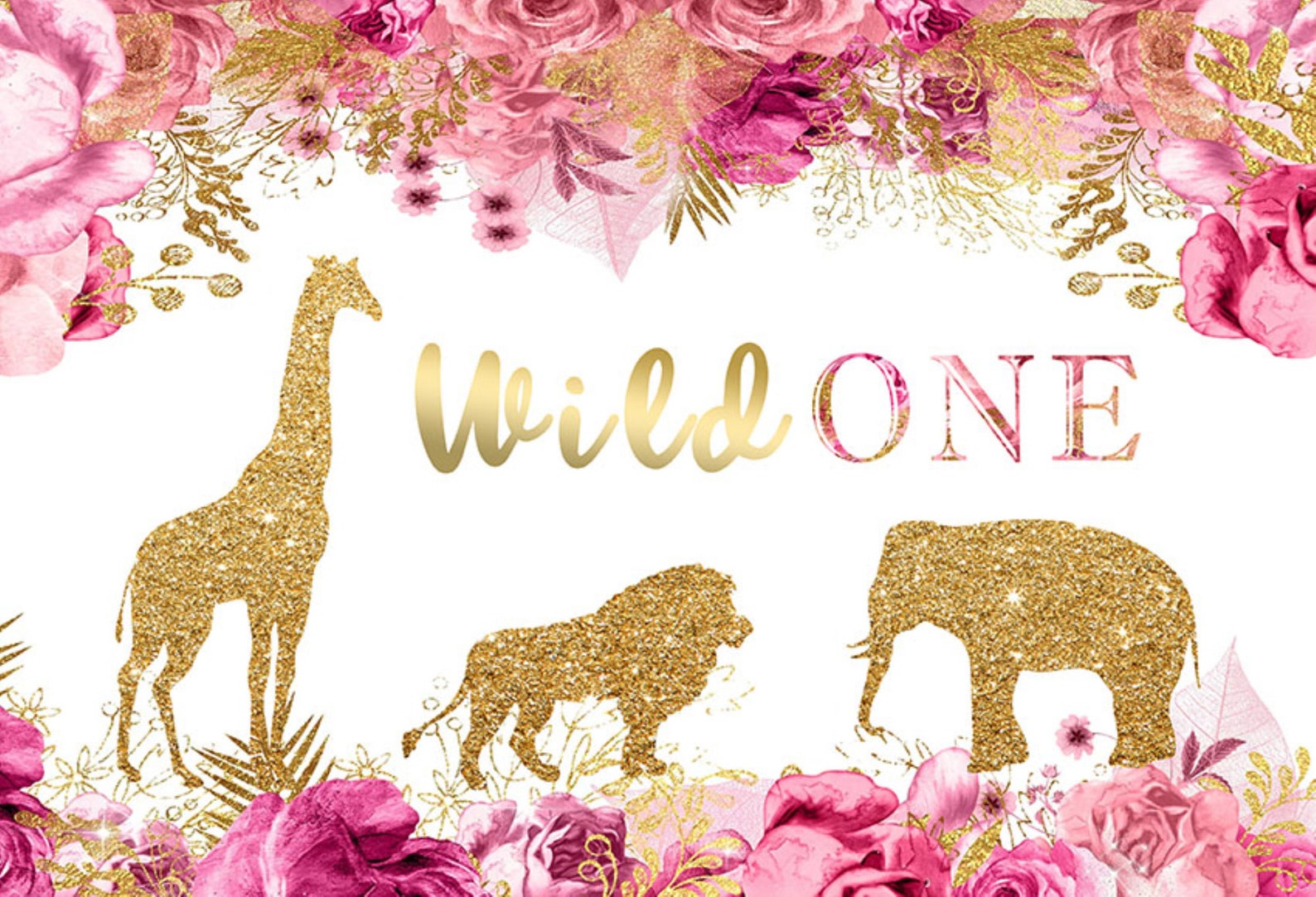 First 1st Wild One Year Birthday Photography Studio Backdrop | Etsy