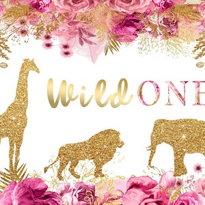 First 1st Wild One Year Birthday Photography Studio Backdrop Background ...