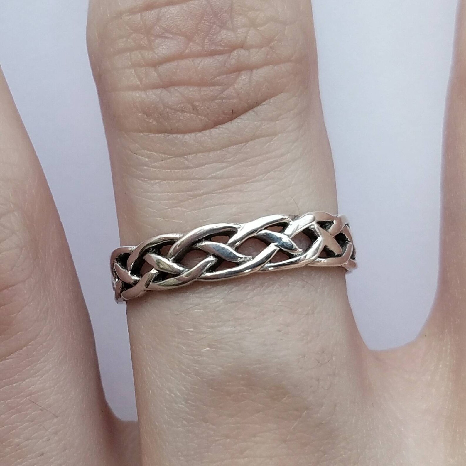 Celtic Braid Ringsilver Celtic Braided Bandinfinity Knot - Etsy