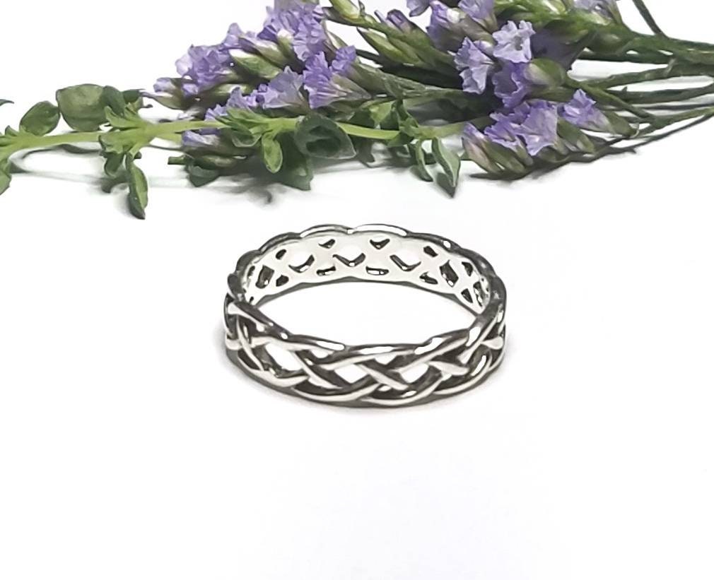 Celtic Braid Ringsilver Celtic Braided Bandinfinity Knot - Etsy
