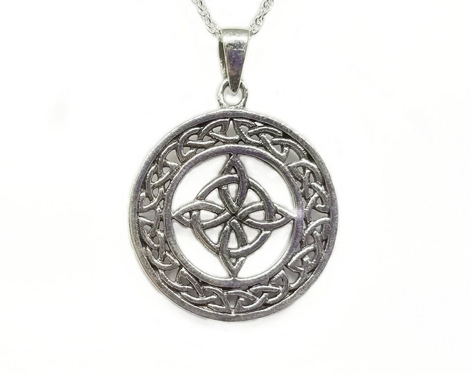 Celtic Star Necklace~silver North Star Pendant~celtic Infinity Knot ...