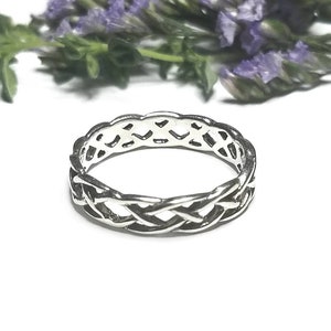 Celtic Braid Ringsilver Celtic Braided Bandinfinity Knot Ringsilver Woven Bandknotted ...