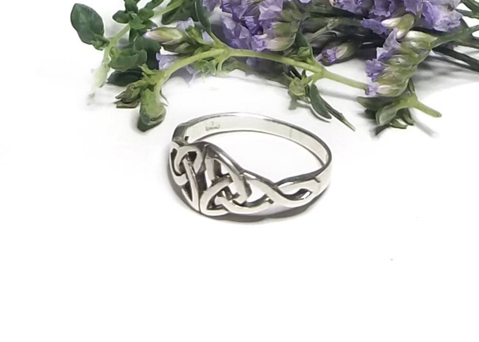 Celtic Ringsilver Celtic Double Trinity Knot Ringknotted | Etsy